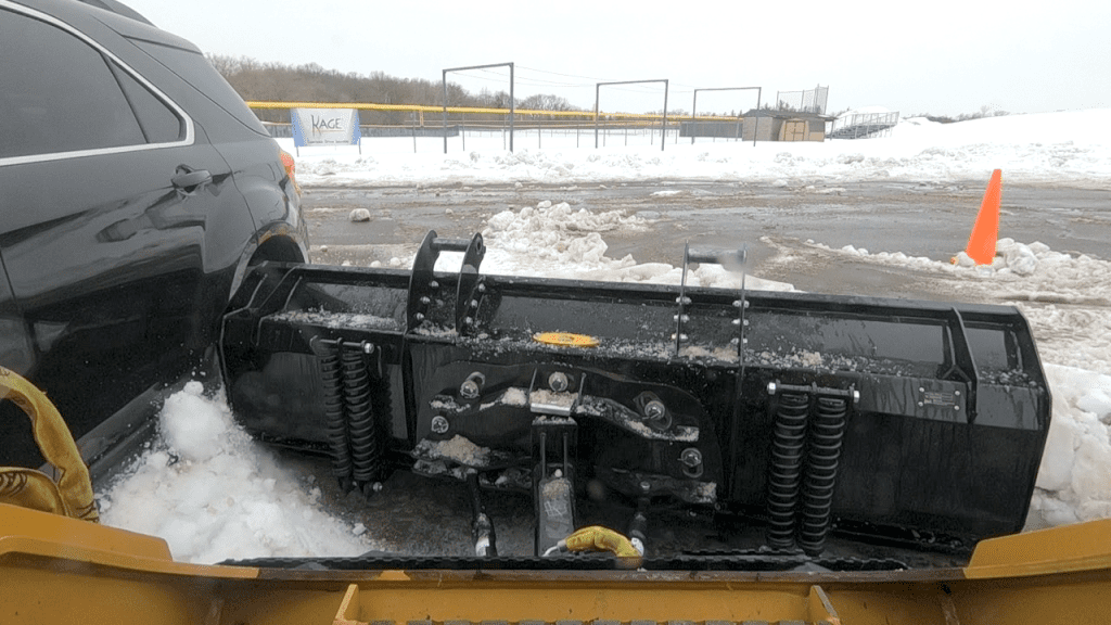 How far can an angle plow angle and how far should it?